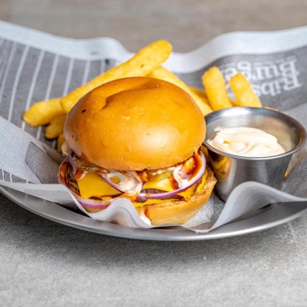 Kids' cheese burger & chips | Ribs & Burgers South Africa